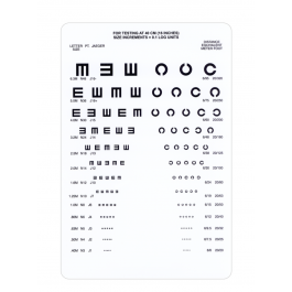 Tumbling E and Landolt C Near Vision Card | Optical & Ophthalmic ...